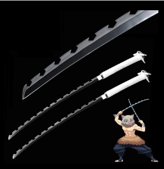 Demon Slayer Inosuke 1045 Steel Sharp Sword Unboxing – The Anime Supply