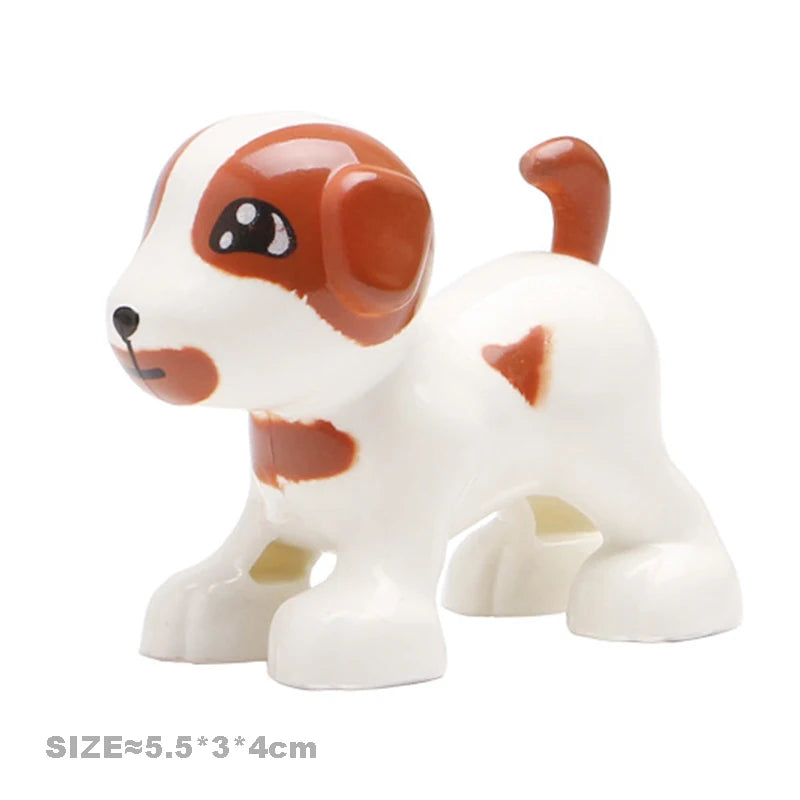 Big Size Farm Animals Building Blocks Set: Cat, Dog, Pig, Rabbit Model ...