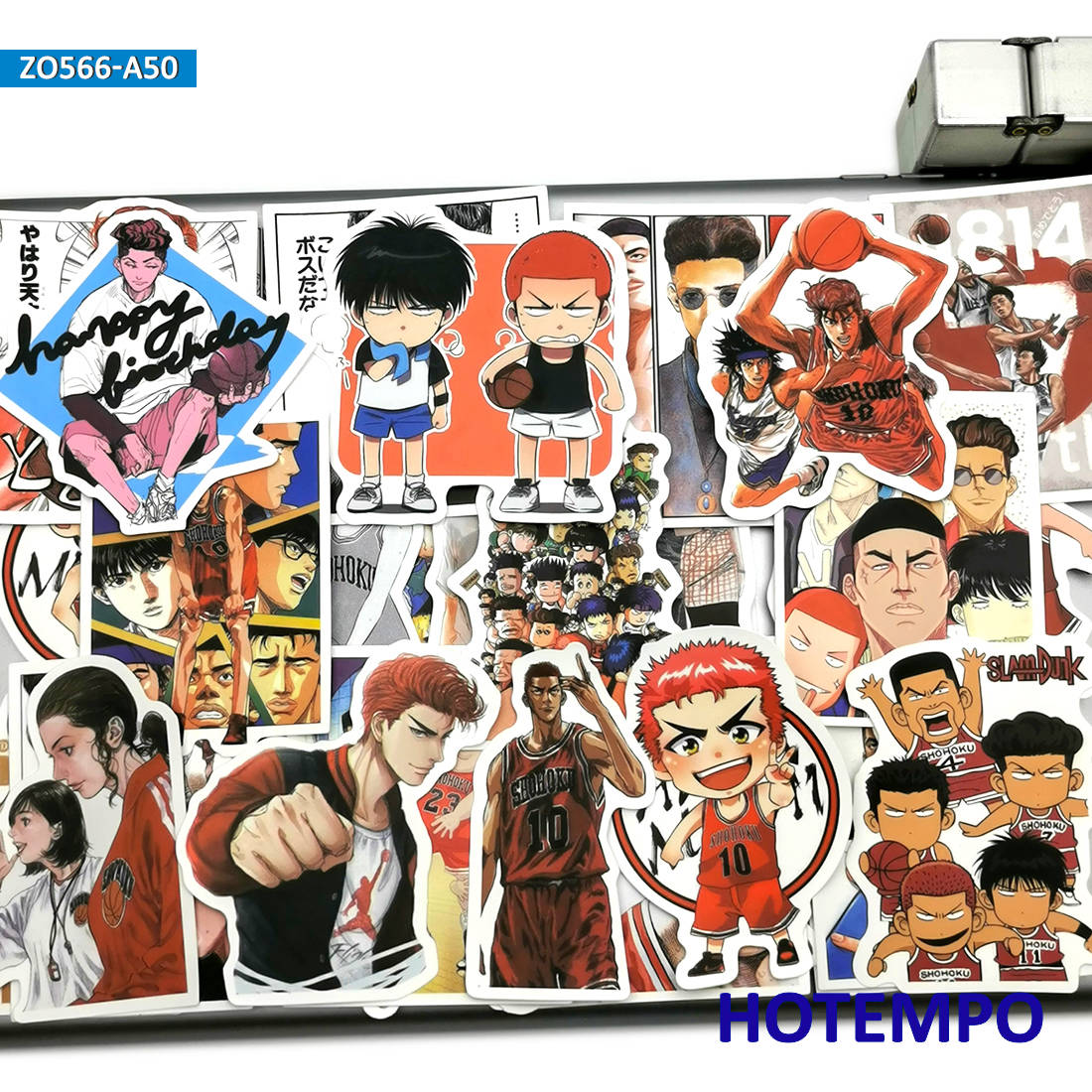 50pcs/set Slam Dunk Comical Stickers for Scrapbook, Notebook, Phone, L ...