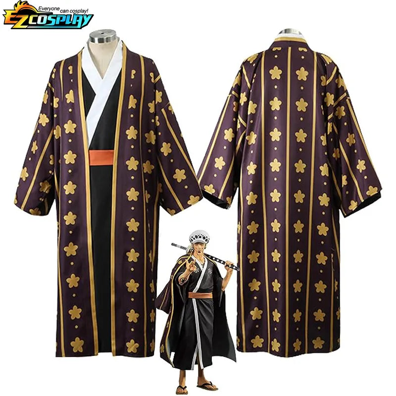 One Piece Trafalgar Law Cosplay Costume Kimono Version – The Anime Supply