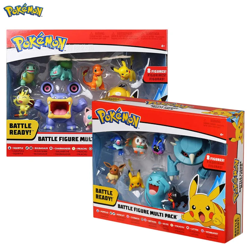 8pcs/Set Pokemon Pikachu, Loudred, Eevee, Wobbuffet, Rowlet Action Fig ...