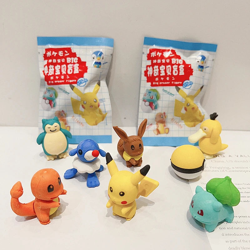 32Pcs/Set Pokemon Pikachu Psyduck Charmander Erasers Set – The Anime Supply