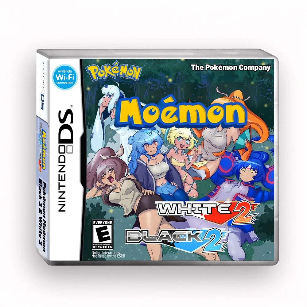 Pokemon NDS Moemon Black 2 and White 2 Game Cartridge - 32 Bit Magic f ...