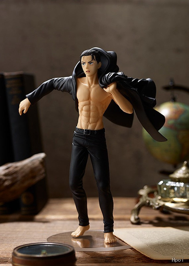 Attack on Titan Eren Jaeger Cloak Dressed PVC Action Figure – The Anime ...