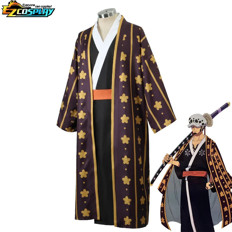 One Piece Trafalgar Law Cosplay Costume Kimono Version – The Anime Supply