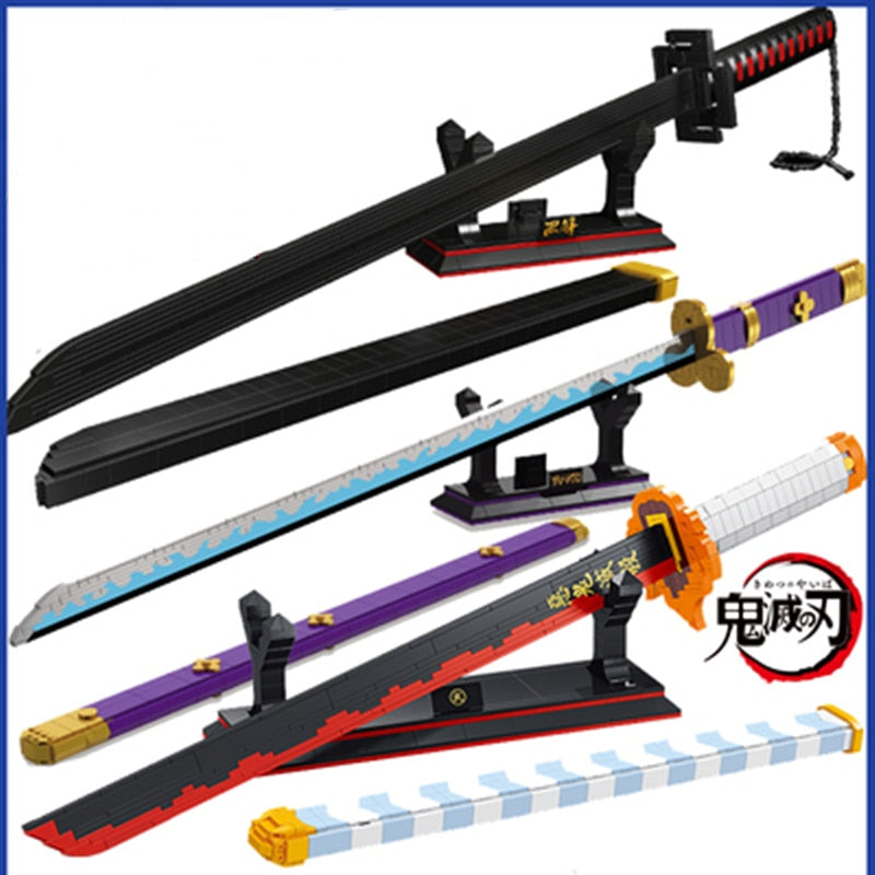 Demon Slayer Rengoku & Tanjiro Building Block Katana – The Anime Supply