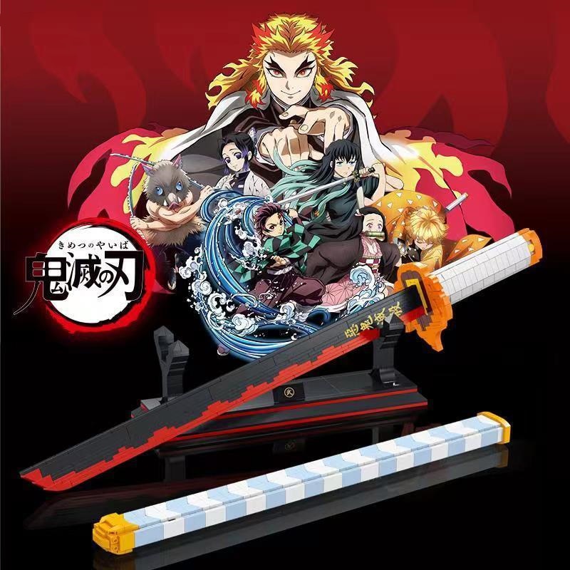 Demon Slayer Rengoku & Tanjiro Building Block Katana – The Anime Supply